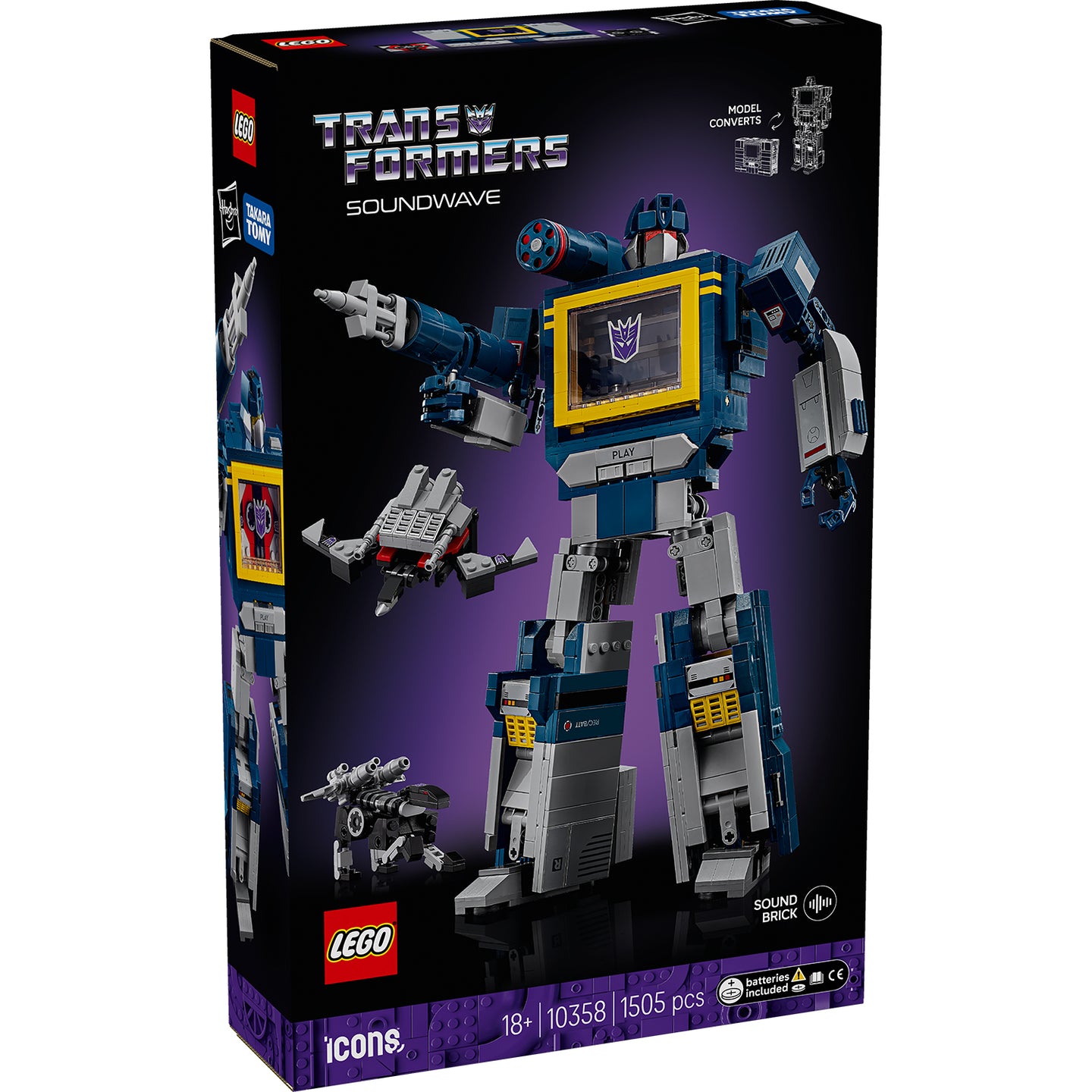 LEGO® ICONS™ Transformers: Soundwave – AG LEGO® Certified Stores