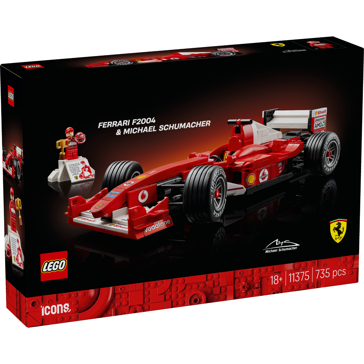 LEGO® Icons Ferrari F2004 & Michael Schumacher – AG LEGO® Certified Stores
