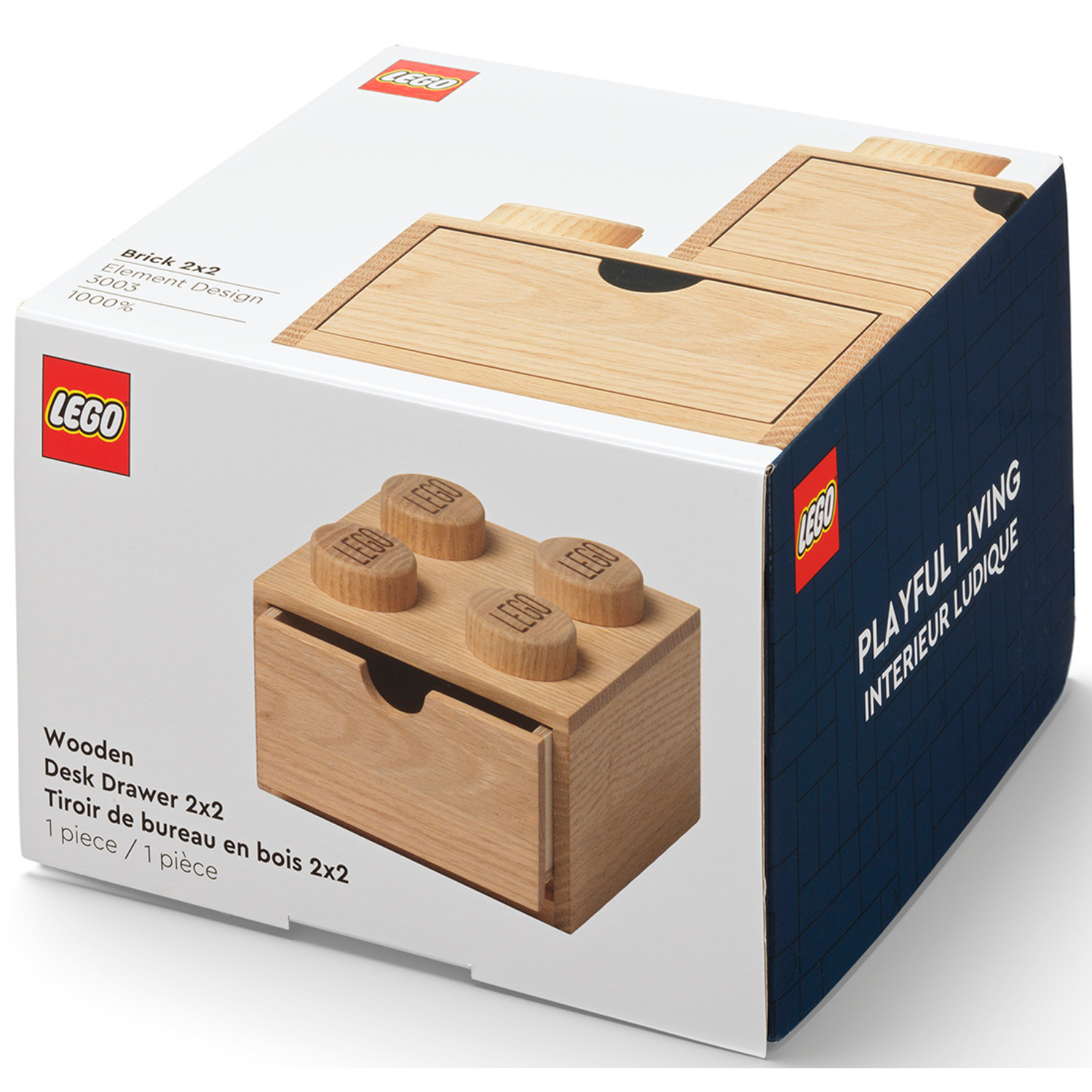 LEGO Wooden Desk Drawer 4 – Light Oak – AG LEGO® Certified Stores