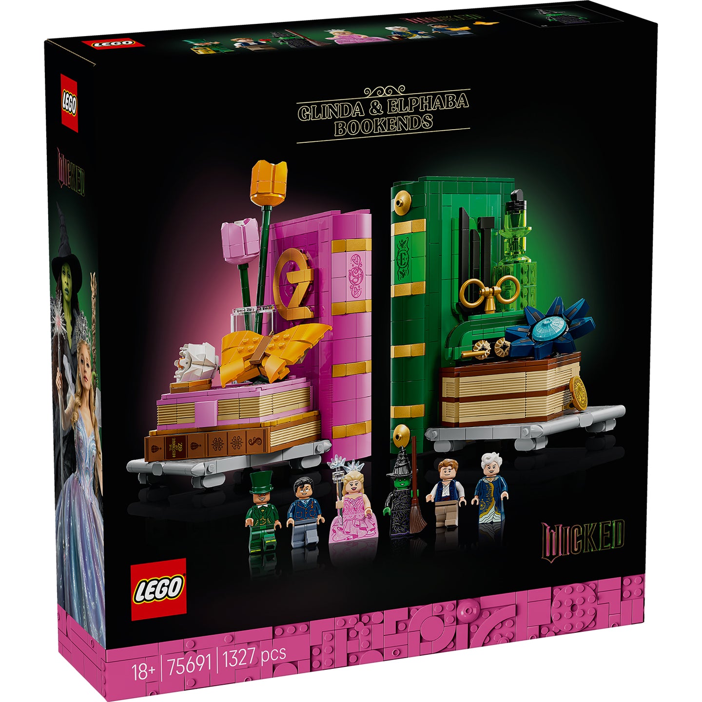 LEGO® Wicked Glinda & Elphaba Bookends – AG LEGO® Certified Stores