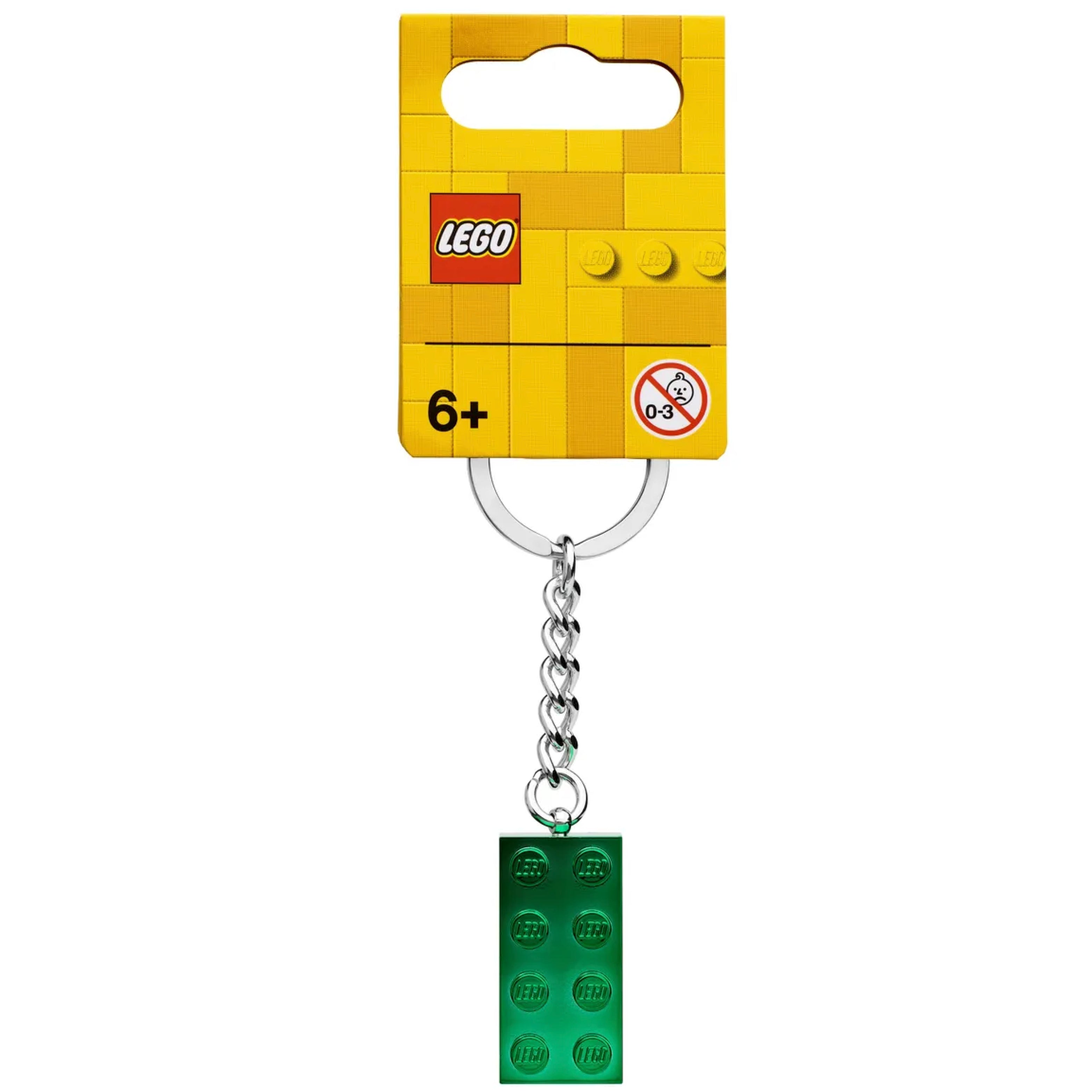 LEGO® Keyring 2x4 Stud – Green – AG LEGO® Certified Stores
