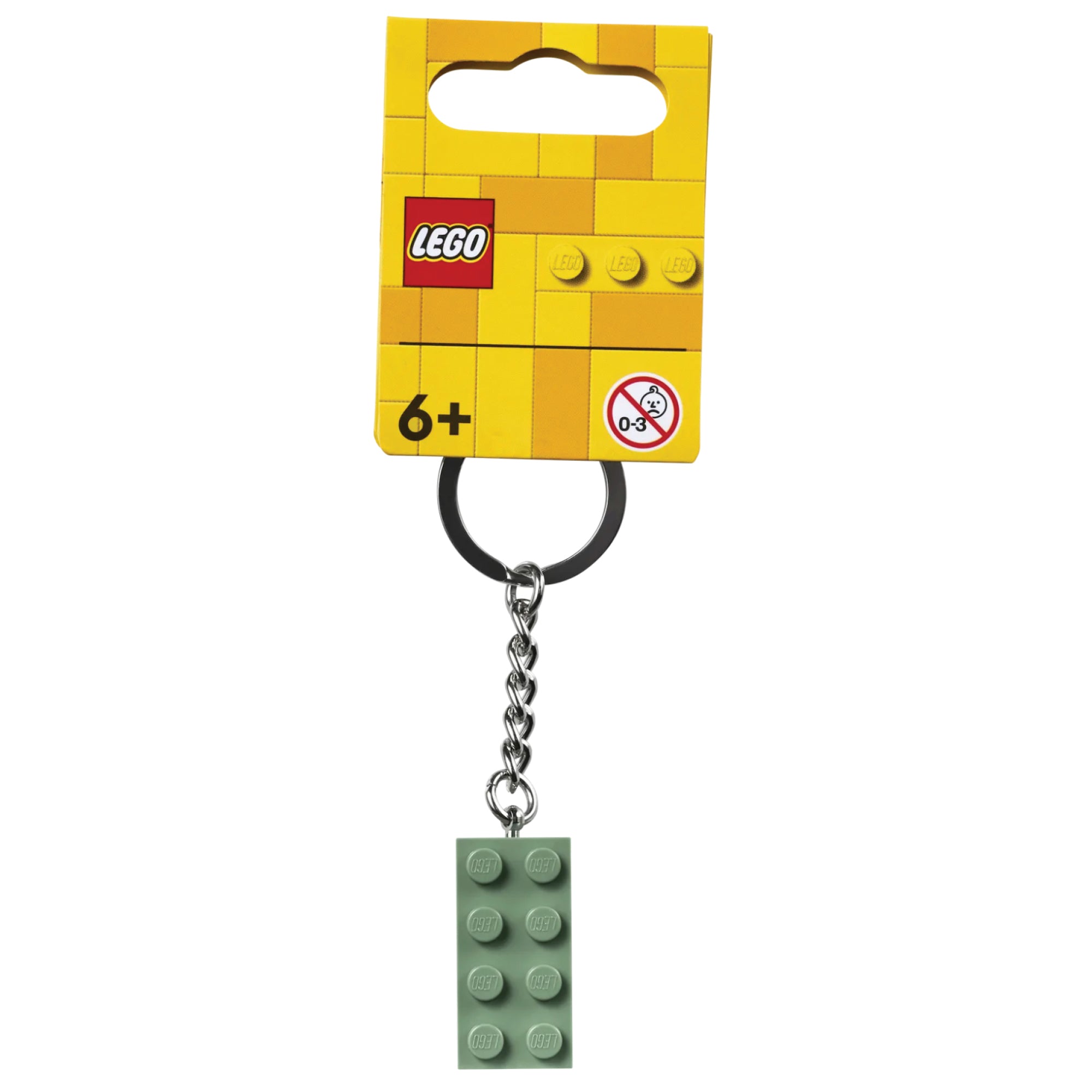 LEGO® Keyring 2x4 Stud – Sand Green – AG LEGO® Certified Stores