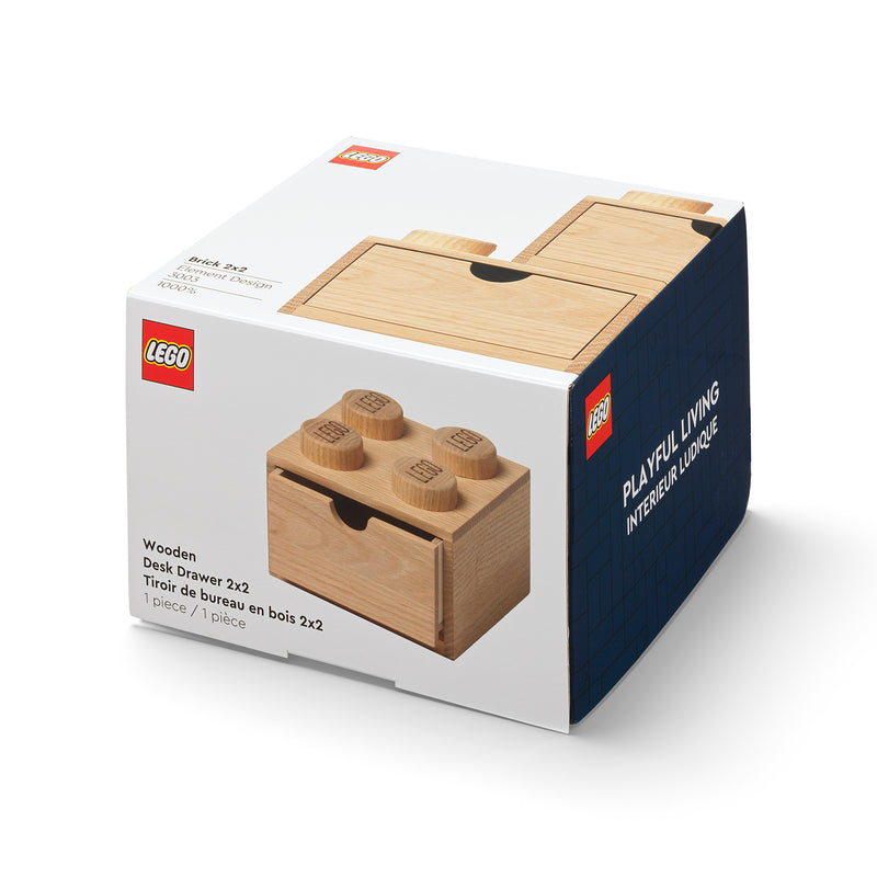 LEGO® Wooden Desk Drawer 4 – Light Oak – AG LEGO® Certified Stores