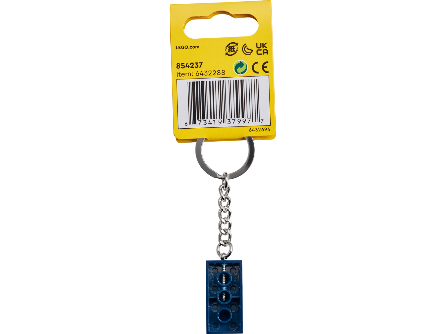 LEGO® Keyring 2x4 Stud – Earth Blue – AG LEGO® Certified Stores
