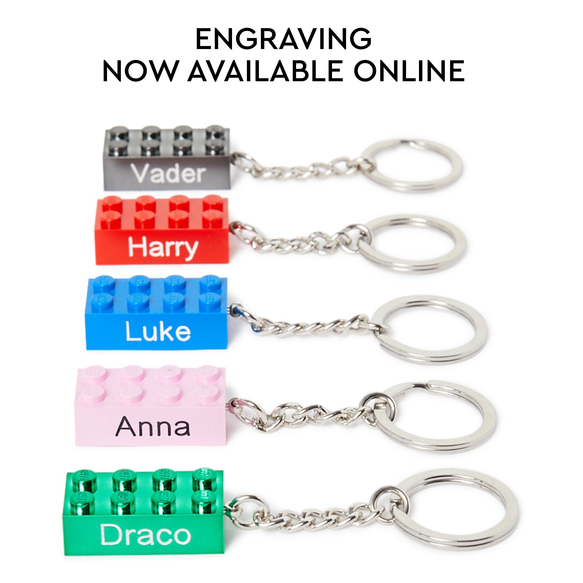 LEGO® Keyring 2x4 Stud – Metalized – AG LEGO® Certified Stores