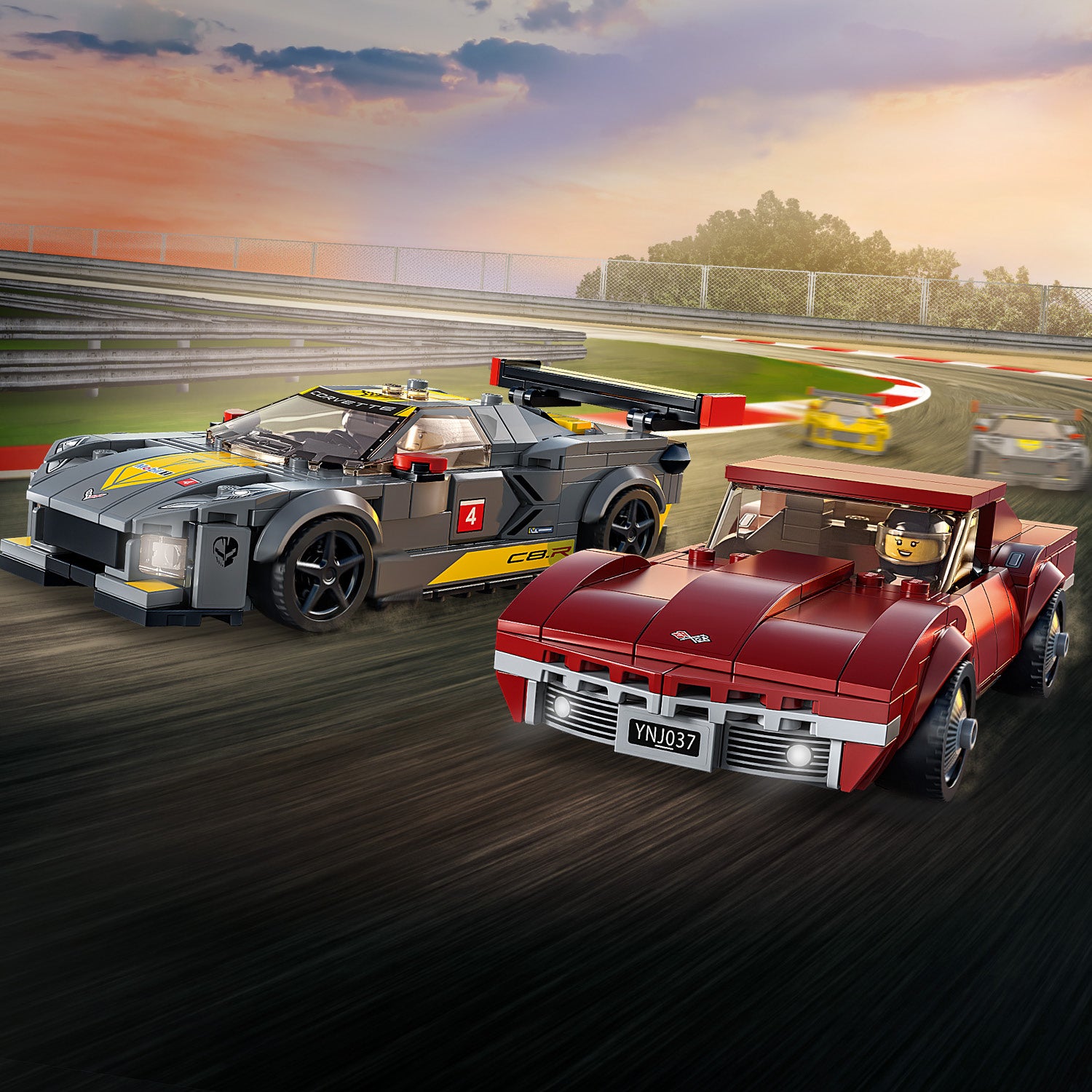 LEGO® Speed Champions Chevrolet Corvette C8.R Race Car and 1968 Chevro ...